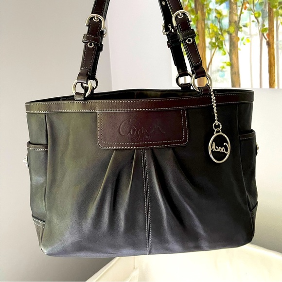 Coach | Bags | Coach Open Tote Bag Black Leather | Poshmark